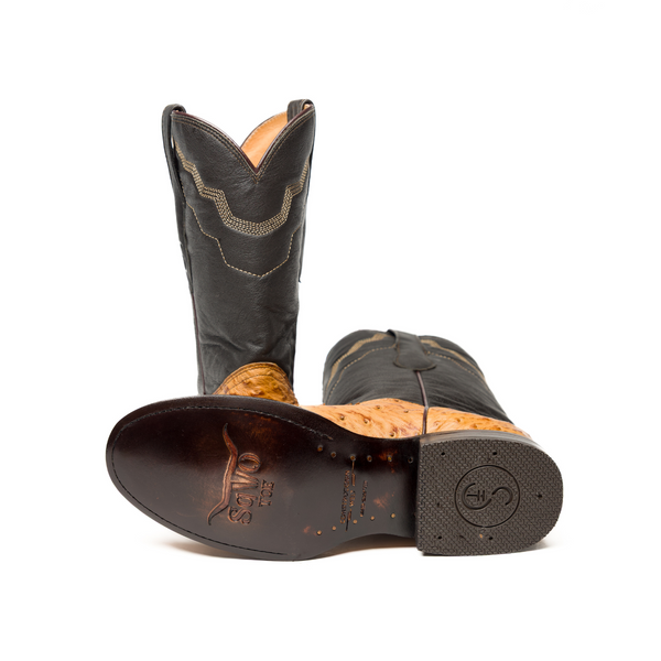The Houstonian | Light Brown Ostrich – Square To Toe